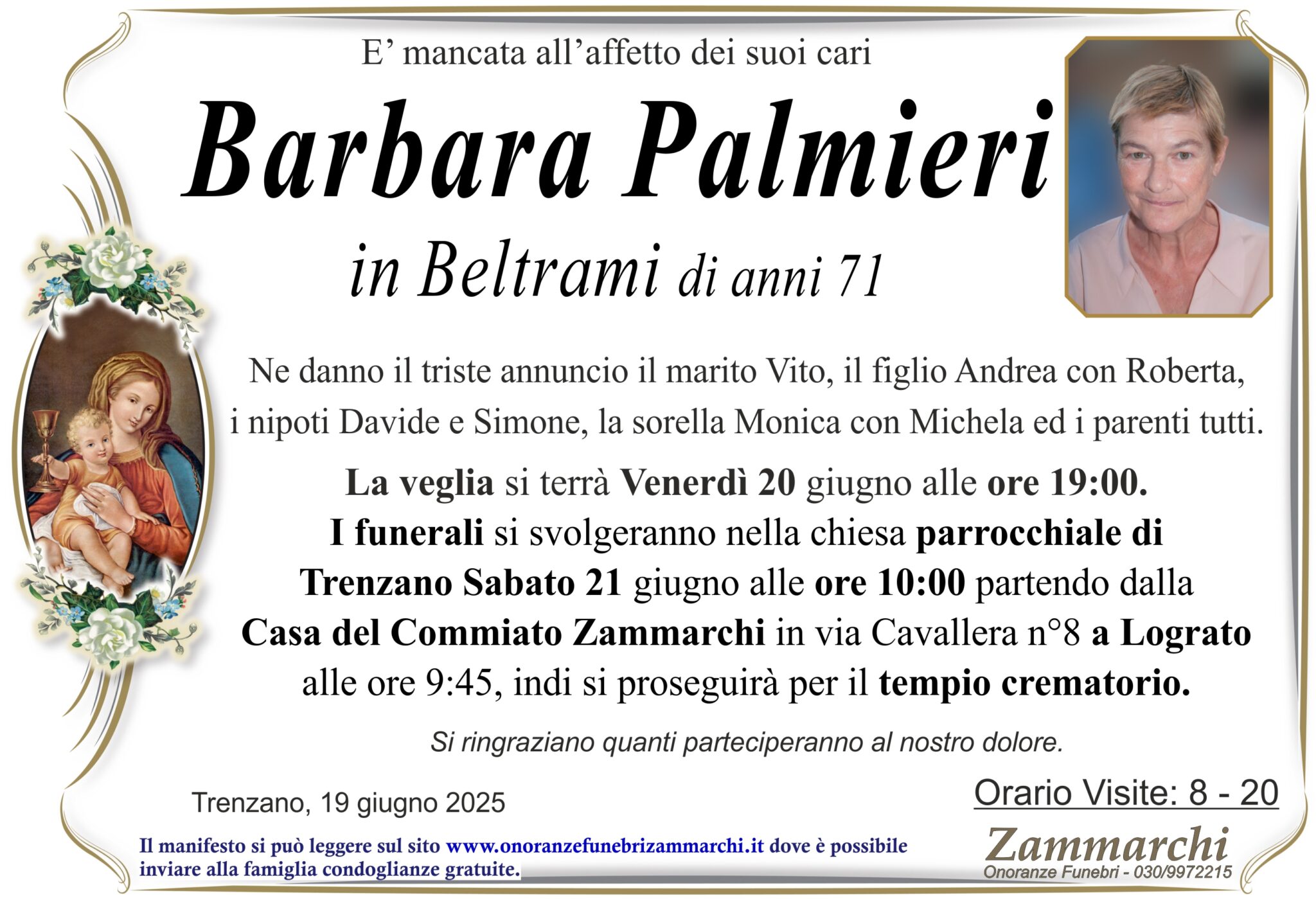 Necrologi Lograto Brescia - Onoranze Funebri Zammarchi | Onoranze ...